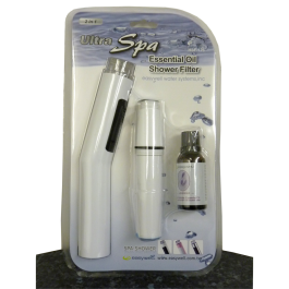 Pozzani Shower Dechlorinator with Essential Oil Diffuser (White) | Pozzani